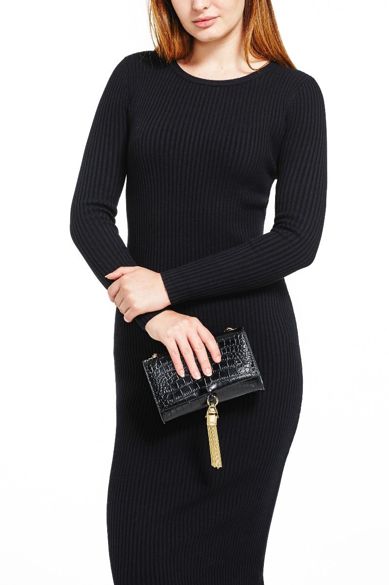 RSVP Couture Handbag with Gold Tassel | Modalta