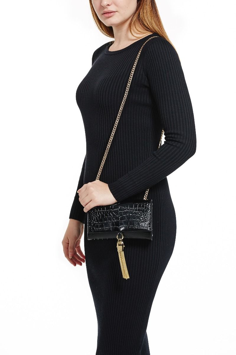 RSVP Couture Handbag with Gold Tassel | Modalta